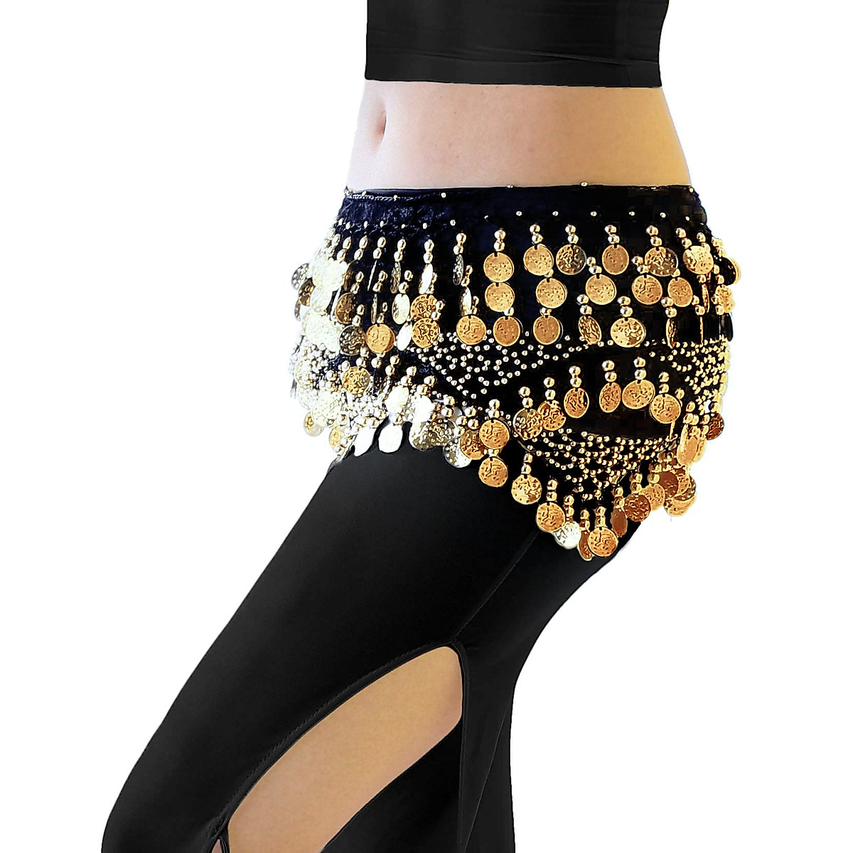 Halloween Pirate Accessories Women Shakira Esmeralda Coins Belt Gitana Scarf Genie Tribal Plus