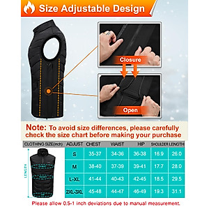 MBVOICO Heated Vest for Women Men - Electric Warming Vest with 11 Heat Zones Unisex Heating Clothing (Medium)