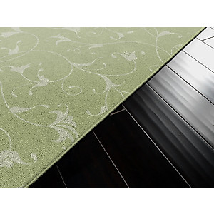 Brumlow Mills Caitlin Simple Home Indoor Floral Print Pattern Area Rug Perfect for Any Living Room Decor, Bedroom Carpet, Dining Room, Kitchen or Entryway Rug, 2'6" x 3'10", Green