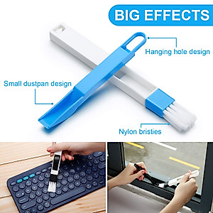 Maitys Hand-held Groove Cleaning Tools Window Track Cleaning Brushes Window Track Cleaning Brushes for Window Air Conditioning Kitchen Cleaning Tools Kit, 8 Pieces (Pink, Green, Blue, Black)