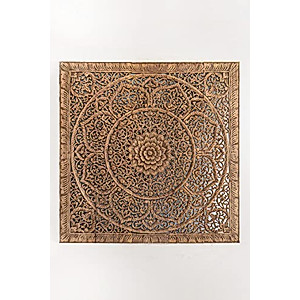 Queen Wood Carved Mandala Headbaord