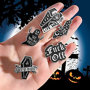 7 Packs Cute Enamel Pins Brooch for Collor Handbag Cap Knapsack Jeans Accessories Collection (Let's Hide)