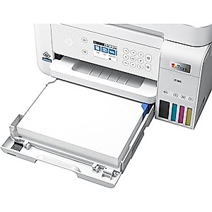 Epson EcoTank ET-3850 Supertank All-in-One Wireless Color Inkjet Printer - Print Scan Copy - 2.4" LCD, 15.5 ppm, 4800 x 1200 dpi, 30-Sheet ADF, Auto 2-Sided Printing, Voice Activated, Ethernet