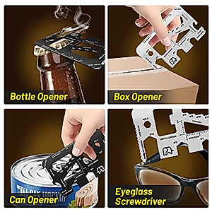 Valentine's Day Gifts for Him Boyfriend Husband, 20-in-1 Credit Card Multitool, Christmas Gifts for Men Who Have Everything, Cool Gadgets for Men Husband, Boyfriend, Grandpa, Adults, Tools for Men