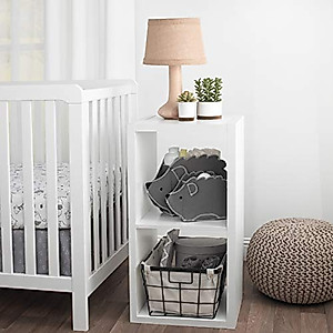 NoJo Grey Felt Hedgehog Shaped 2Piece Nursery Storage Caddy Set, Grey, White