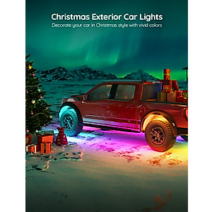 Govee RGB Interior Car Lights Bundle with Govee 8 pcs RGBIC Exterior Car Lights, App Control, DIY Mode and Music Mode