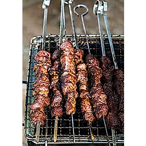 KAYSO HOME 32" Steel Portable Charcoal Kabob Grill - Yakitori Grill, Kebab Grill, Satay Grill, Shashlik Skewer