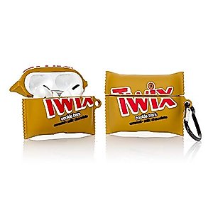 YLFYSF Airpods Pro Silicone Case 3D Cartoon Funny Cute Cover Compatible for Apple Airpods Pro [Snacks Food Series 1] (Chocolate Twix)