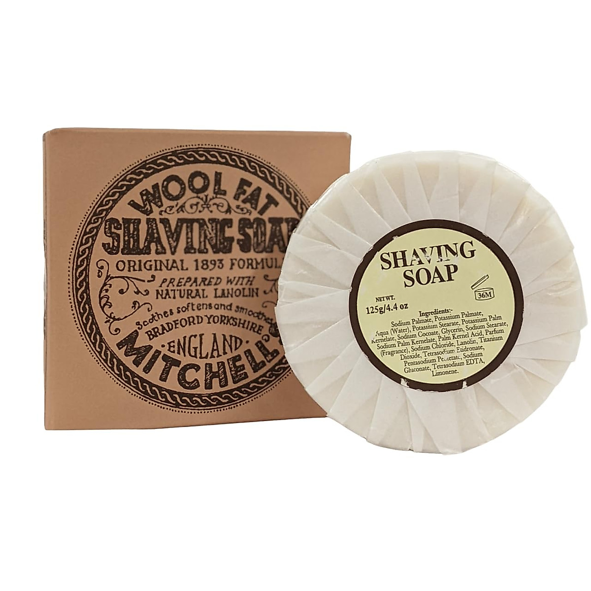 2-Pack of Mitchell's Wool Fat Shave Soap Refill - 2 Pack!