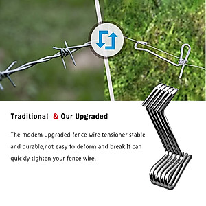 20 Pack Fence Wire Tensioning Tool for Turnbuckles Barb Wire Tensioner with 304 Stainless Steel Fast Tightening Wire Fence