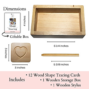 Bambeani Shape Tracing Toys for Toddlers | Montessori Toys & Waldorf Toys | Wood Toys for Toddlers | Toddler Learning Toys | Early Learning Toys for Toddlers