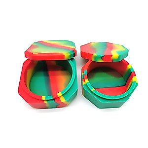 Gentcy Silicone Large 223ml Silicone Container Jars Storage Oil New Red Yellow Green 2PCS