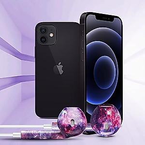 Coolden Wired Earbuds for iPhone with Microphone & Volume Control, HiFi Stereo in-Ear Earphones, Crystal Clear Audio Colorful Headphone Compatible with iPhone 12 Pro Max/12/11/X/XR/XS/8/7/iPad,Purple