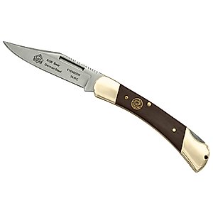 Puma SGB Bear Jacaranda Wood Lockback Folding Pocket Knife 6169600W