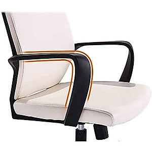Family High Back Executive Office Chair Swivel Desk Chair Ergonomic Design Office Chair Swivel Chair Lifting Rotating Office Cushion Cushion (Color : White)