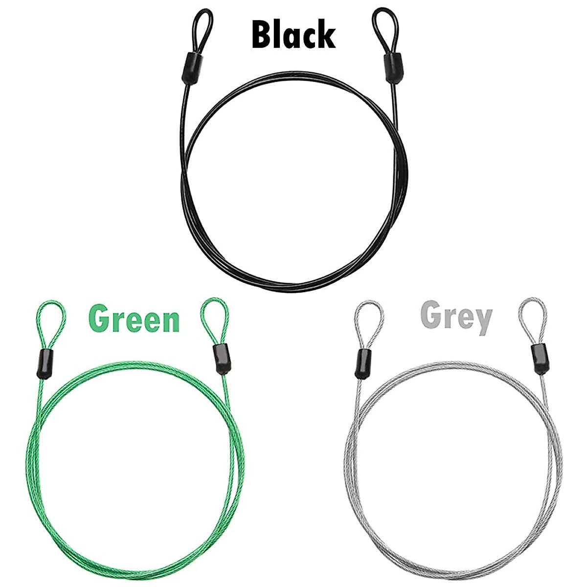 LQMIY Bicycle Lock Steel Cable,Generic Scooter Security Anti-Theft Chain Outdoor Lock Line Motorcycles Wire Rope Braided Rope(Silver)