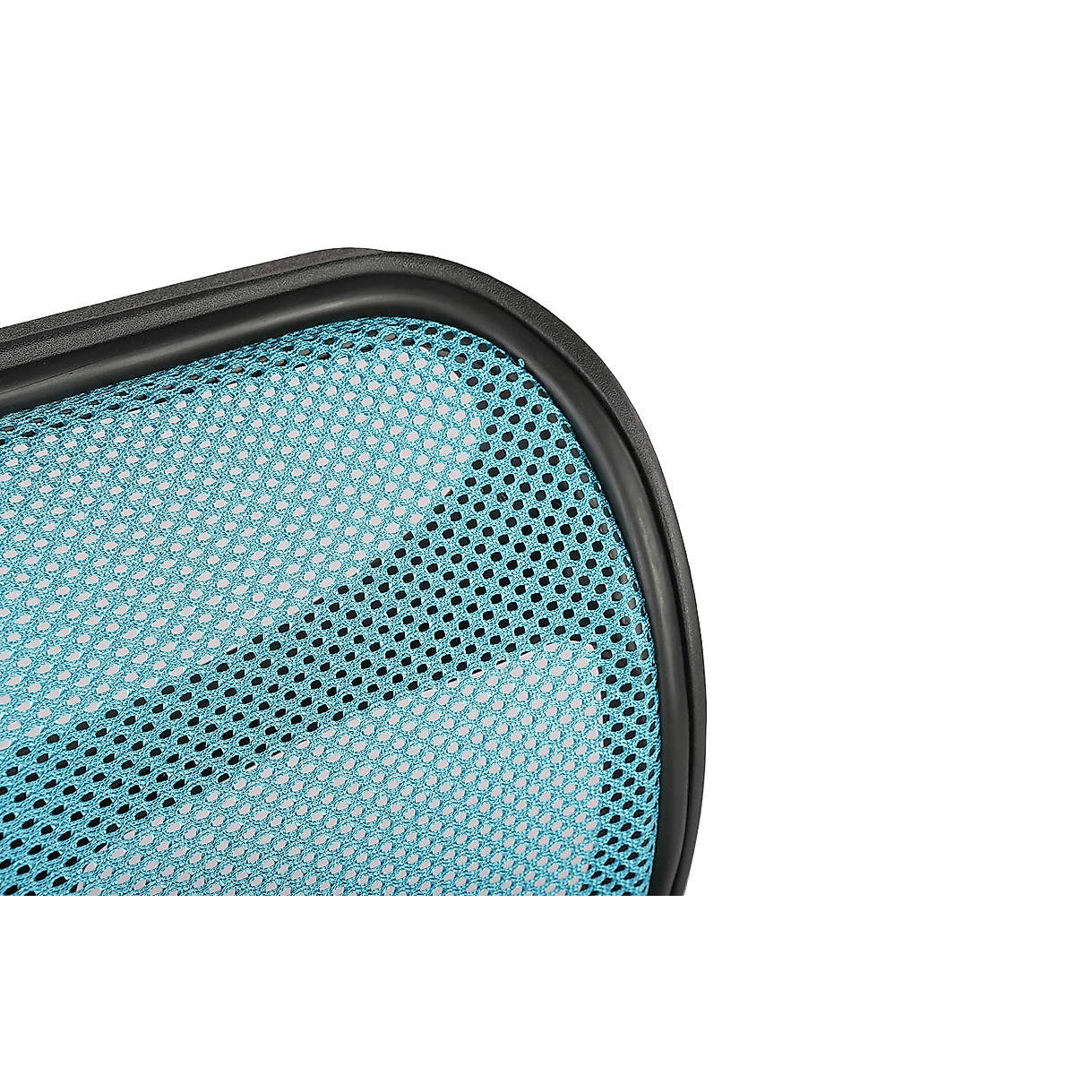 JJS Kids Mesh Rolling Desk Chair, Small Swivel Office Computer Chair for Teens, Low-Back Adjustable Upholstered Student Task Chair, Blue