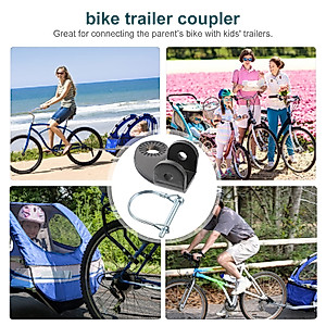 Veemoon 4 Sets Bicycle Traction Head Accesorios para Bicicletas Baby Bikes Kids Bicycles Kids Bikes Kids Tow Truck Coupler Hitch Attachments Baby Bicycle Trailer Child Elbow Steel