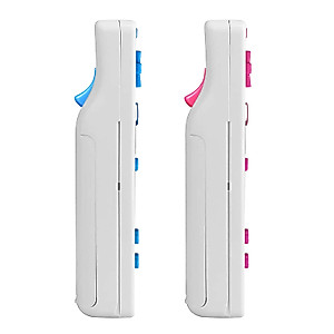 MOLICUI Wii Remote Controller, Wii Game Wireless Controller for Nintendo Wii/Wii U Console,2 Packs,(Blue White Back & Pink White Back)