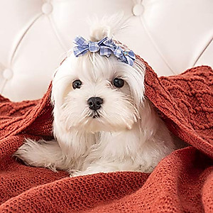 Angelhood Christmas Plaid Throw Blanket,Soft Chenille Decorative Blanket with Tassel for Couch, Sofa, Bed and Home Decor