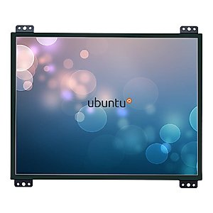iChawk 12.1'' inch PC Monitor 1024x768 4:3 DVI VGA USB Power On Boot Embedded Open Frame Support Linux Ubuntu Raspbian Debian OS Touch LCD Screen Display with Quick Easy Installation K121MT-DL2