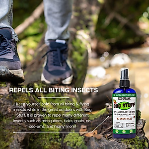 Bug Stuff All Natural Bug Spray | Keeps All Flying & Biting Insects Away | Bug Spray for Children & Pets | Made from 100% Organic Ingredients | 4 FL OZ Spray Bottle
