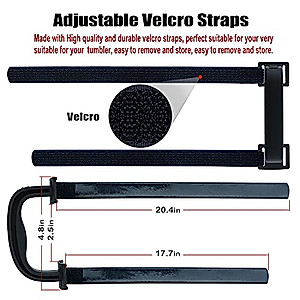 YOUCOX 11 Colors Anti-Slip Adjustable Tumbler Cup Handle Fit 20 Oz to 44 Oz of YETI, RTIC, Ozark Trail, Simple Modern, SIC, SUNWILL, Tervis and More Brand Travel Tumbler Cup Mug NO Brand Limitid Black