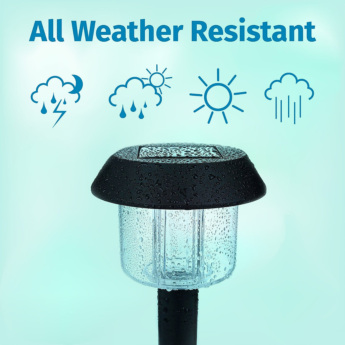 Solar Garden Lights Outdoor, Led Stake Lighting Solar Powered Pathway, Walkway, Patio and Landscape 15 Lumens Bright, Waterproof, Durable 8-Pack