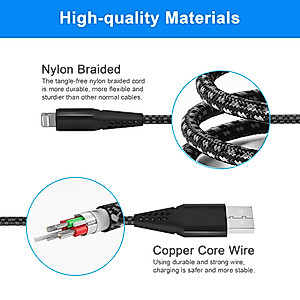 iPhone Charger 20FT/6M [Apple MFi Certified] Lightning Cable Extra Long iPhone Charging Cord Nylon Braided Fast Apple Charger Cable 2.4A for iPhone 12 11 Pro X XS Max XR/8 Plus/7 Plus/6/6s Plus