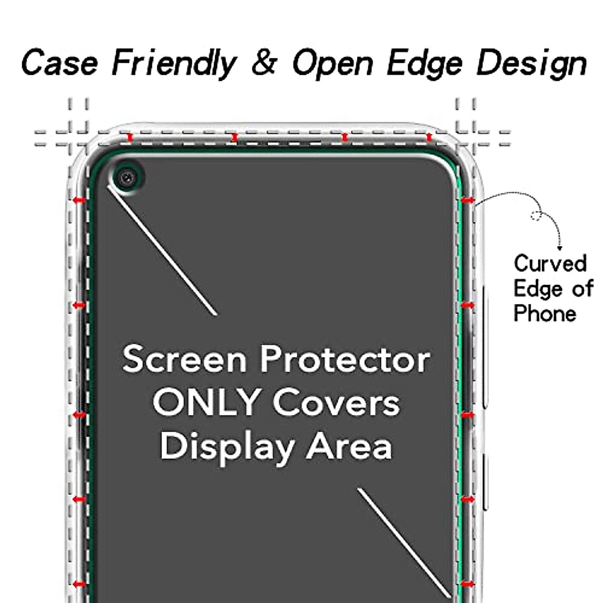 KATIN [2-Pack] Screen Protector For Samsung Galaxy A11, M11 Tempered Glass, Bubble Free, 9H Hardness, Support Fingerprint Reader, Opened Camera Hole