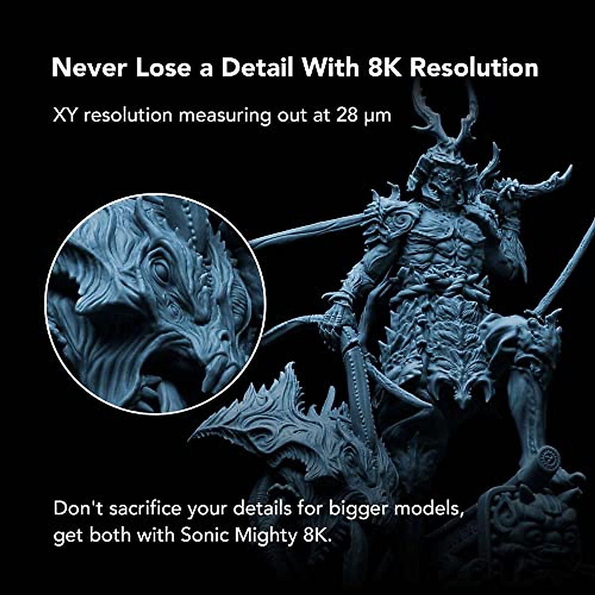 phrozen Sonic Mighty 8K LCD Resin 3D Printer, Monochrome/Mono LCD Screen, Mass-Produce 3D Printed Models with Ultra-high 8K Resolution, L21.8 x W12.3 x H23.5 Printing Volume
