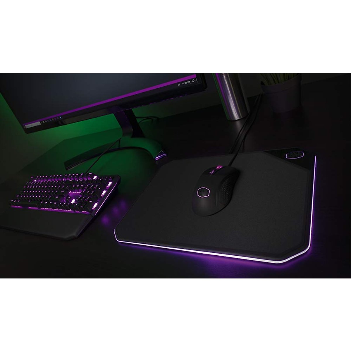 Cooler Master Dual-Sided Gaming Mouse Pad with RGB Illumination and Software Customization