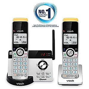 VTECH IS8121-2 Super Long Range up to 2300 Feet DECT 6.0 Bluetooth 2 Handset Cordless Phone for Home with Answering Machine, Call Blocking, Connect to Cell, Intercom and Expandable to 5 Handsets