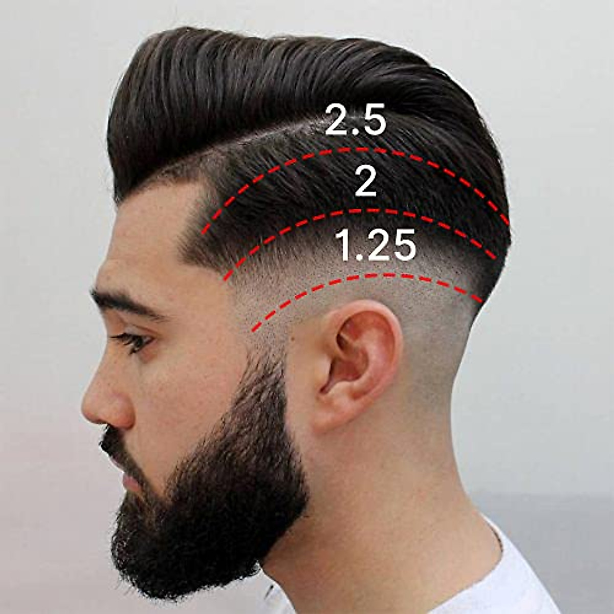 Professional Clipper Guards Cutting Guides Fits for Most Wahl Clippers, Strong & Sturdy 2.5 inch, 2.25", 2", 1.75", 1.5", 1.25" (#20, 18, 16, 14, 12, 10) Extra Long, Large Guide Comb Set (Green)