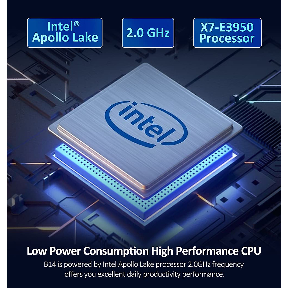 VGKE B14 Windows 10 Laptop, 14 inches Full HD 1920*1080 IPS 100% sRGB Display, Itel X7-E3950 Quad-Core, 6GB LPDDR3, 128GB SSD, Expandable 1TB, 4K, WiFi, BT4.0 (Silver)