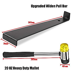 ZEXHOM Professional Laminate Wood Flooring Installation Kit with 40 Spacers, Upgraded Tapping Block, Widen Pull Bar and Heavy Duty Mallet