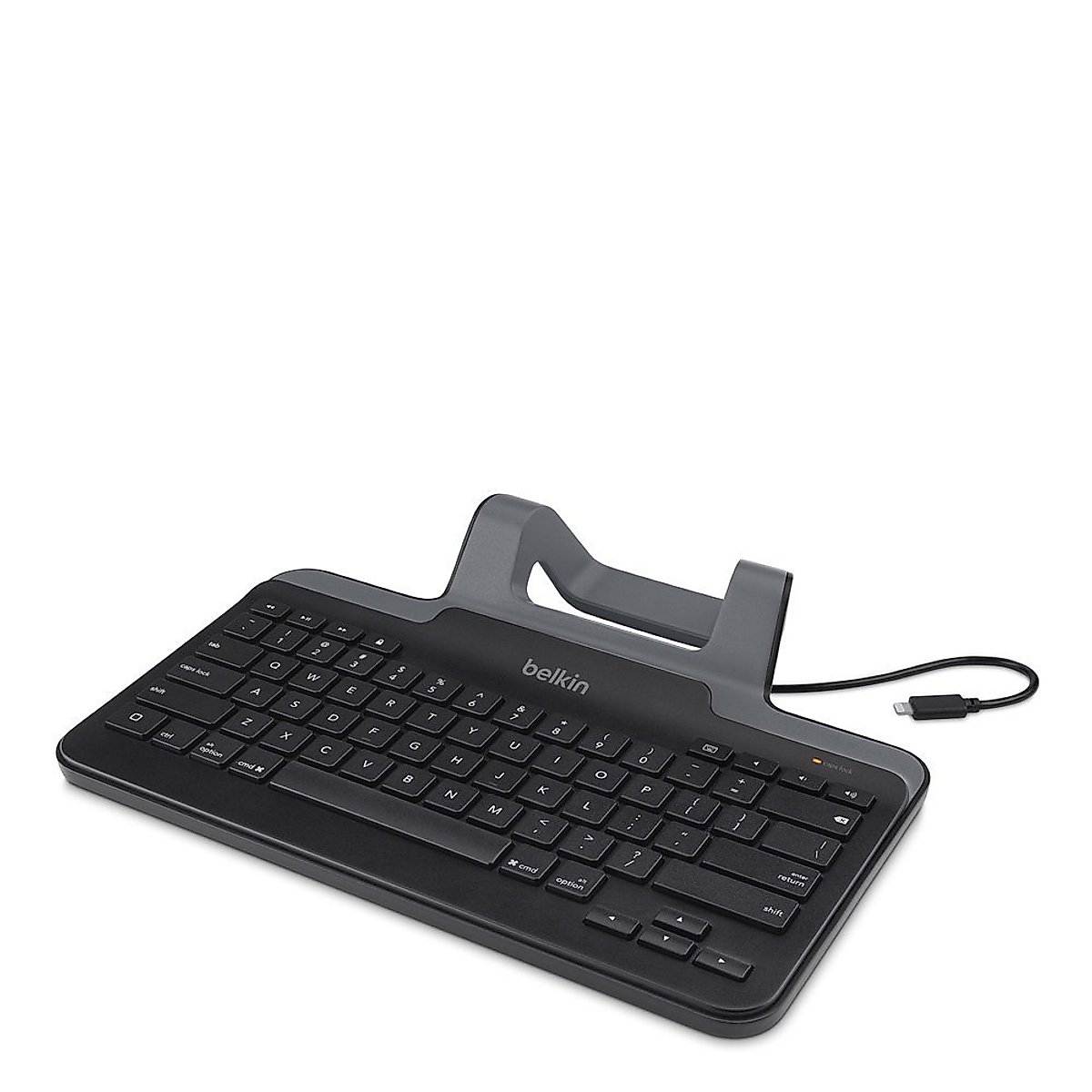 Belkin Wired Keyboard Stand For Apple iPad - Tablet Stand for Apple iPad, iPad Pro, iPad Mini & iPad Air Models w/ Lightning Port - iPad Accessories - Wired Keyboard iPad Stand w/ Full Size Keycaps