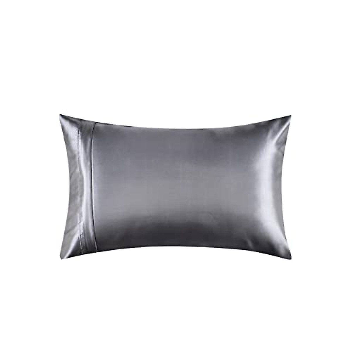 Alexandra's Secret Home Collection Satin Pillowcase for Hair and Skin, Pack of 2 - Feels Like Real Silk Pillow Cover - Satin Pillow Cases Set of 2 with Zipper Closure (Charcoal, Standard)