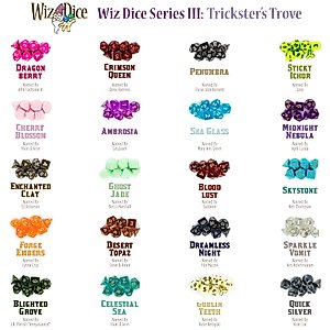 Wiz Dice Ghost Jade Set of 7 Polyhedral Dice, Solid Pastel Mint Green RPG Dice with Clear Display Box