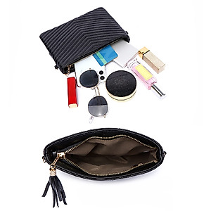 AMELIE GALANTI Small Crossbody Purse Bag For Women,Wristlet Clutch Handbag And Crossbody Wallet With Shoulder Strap For Cell Phone (black-c)