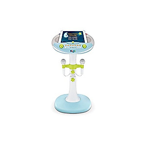Singing Machine SMK1010 Kids Pedestal Karaoke System with Two Microphones, Stand and Voice Effects