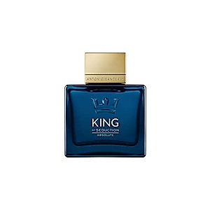 Banderas Antonio Perfumes - King of Seduction Absolute - Eau de Toilette for Men - Long Lasting - Fresh, Masculine and Elegant Fragance - Woody and Moss Notes - Ideal for Day Wear - 3.4 Fl Oz