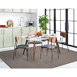 SAFAVIEH Montauk Collection Area Rug - 6' x 9', Ivory & Black, Handmade Flat Weave Cotton, Ideal for High Traffic Areas in Living Room, Bedroom (MTK345D)