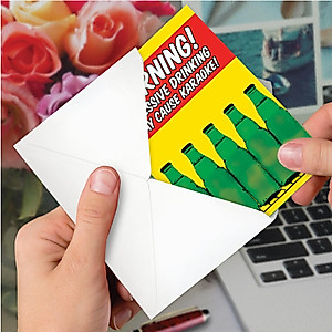 0433 Karaoke Unique Funny Birthday Card with Envelope