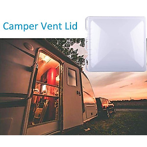 Wadoy 13 x 13 inch RV Camper Vent Cover/Lid Comaptible with Jensen 40152 Metal Base 1994 & Up Models, Universal Roof Vent Cover Replacement for RV, Trailer, Camper, Motorhome