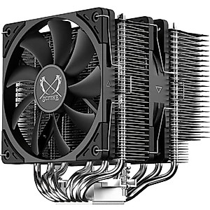 Scythe Fuma 2 Rev.B CPU Air Cooler, Intel LGA1700, LGA1151, AMD AM5/AM4/Ryzen 120mm, Dual Towers, Black Top Cover