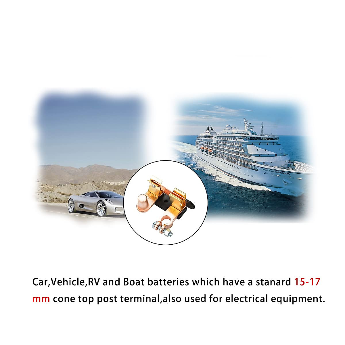 Top Post Knife Blade Master Switch, 12V 24V Battery Disconnect Switch, Isolator Power Shut Off Cut Off, Automotive Accessories Universal for Car, Marine, Boat, RV, ATV, Motorcycle