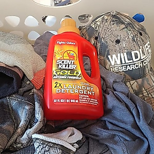 Scent Killer Gold Autumn Formula Odor Eliminator Laundry Detergent for Hunting Gear, 32 Fluid Ounces