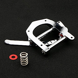 Guitar Vibrato Tailpiece Tremolo, Flat Top Body Tremolo Unit Vibrato Bridge for Tele, SG, LP Electric Guitars Chrome