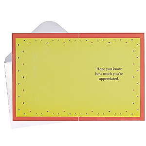 WRAPAHOLIC Thank You Card with Envelope - You're Appreciated Card - 5.9 Inch x 7.9 Inch